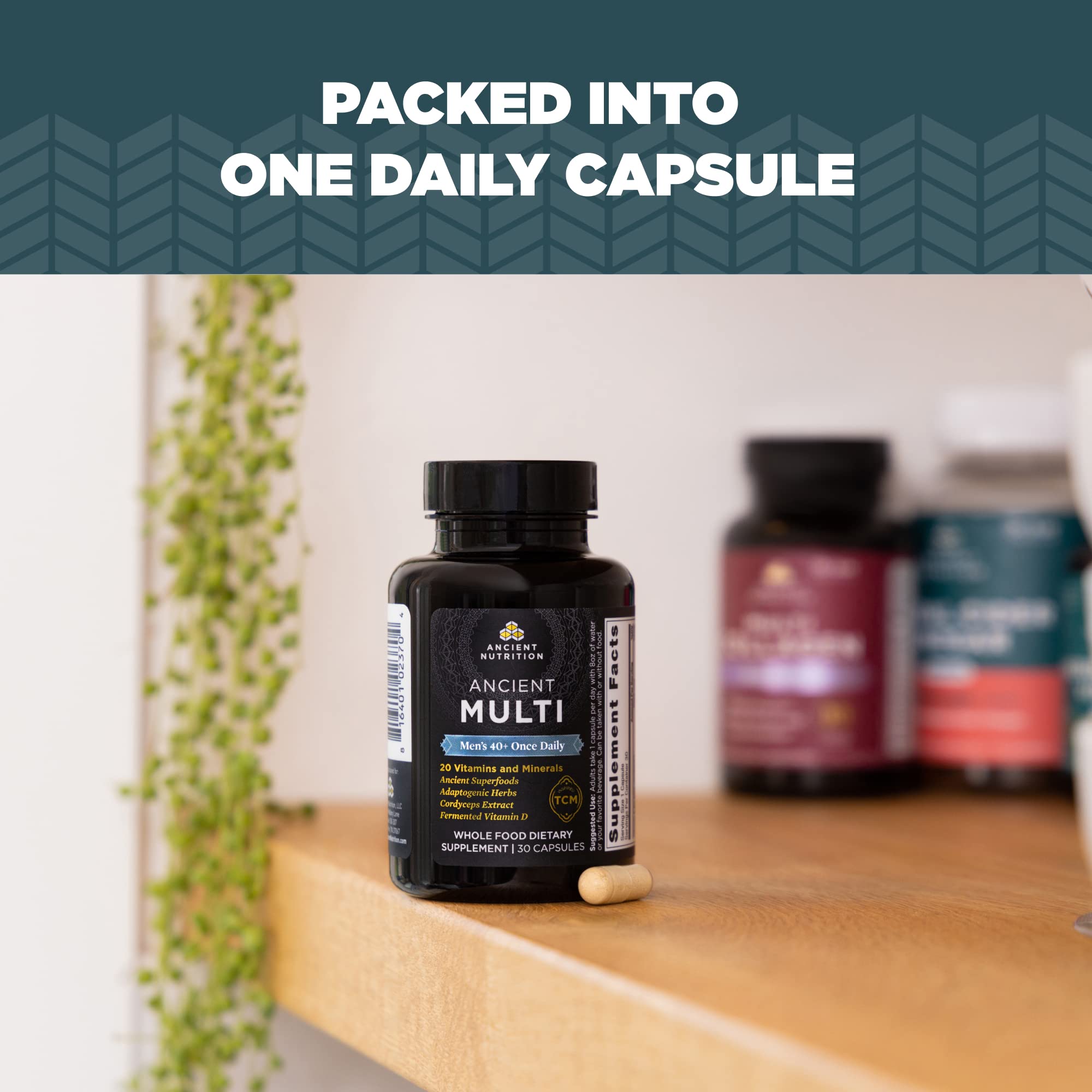 Ancient Nutrition Multivitamin for Men, Ancient Multi Men's 40+ Once ...