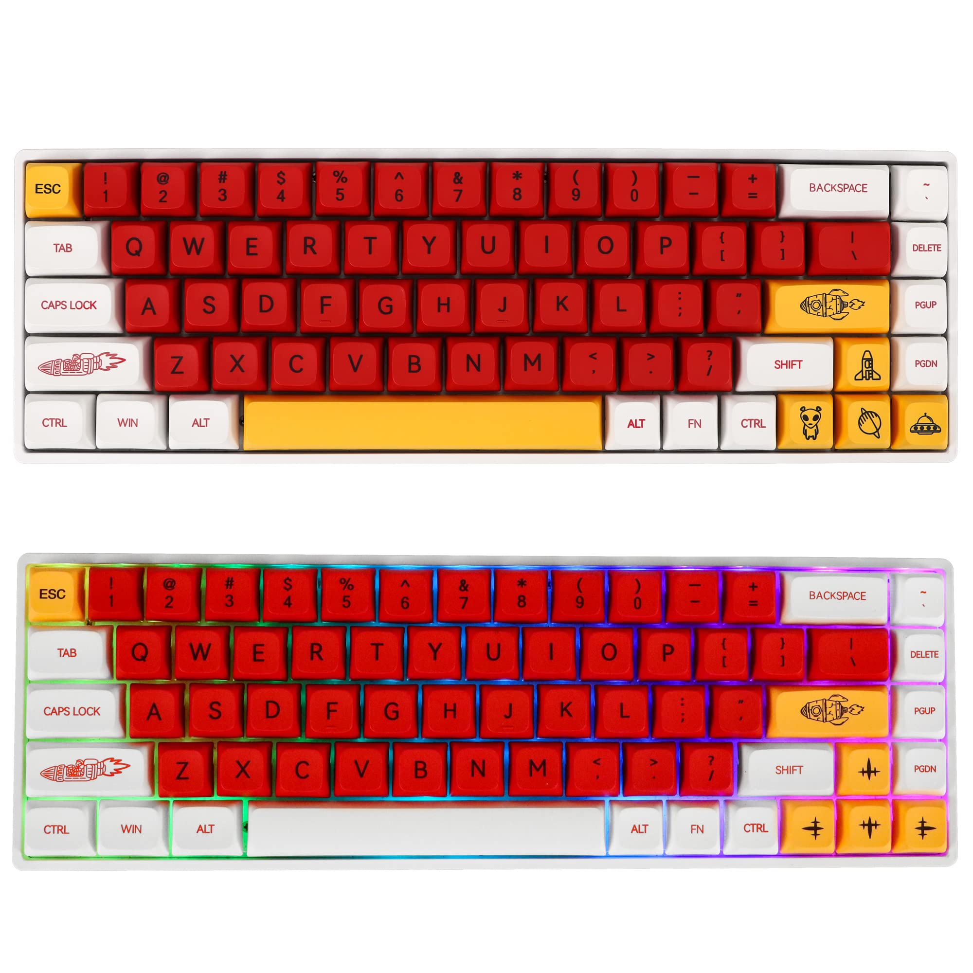Mua XDA PBT keycap, 138 Key 2D Alien Sublimation Custom red Key Cap Set ...