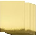 Amazon.com: Gift Boutique 60 Pcs Metallic Gold Cardstock Paper, Golden ...
