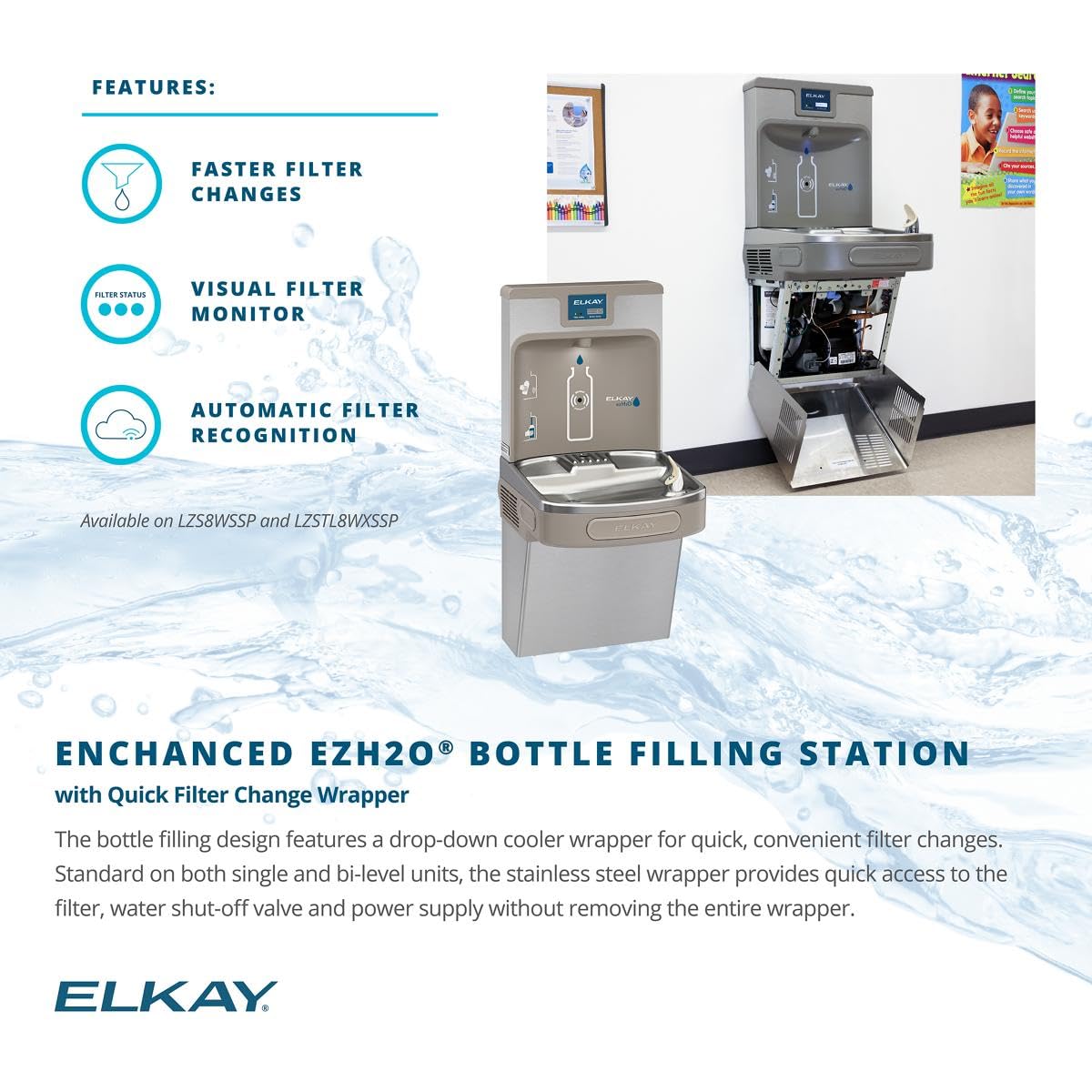 Mua Elkay LZSTL8WSSP Enhanced ezH2O Bottle Filling Station & Versatile Bi-Level ADA Cooler ...