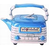 Amazon.com | Blue Sky 6.5" Turquoise Ceramic Roller Skate Tea Pot: Teapots