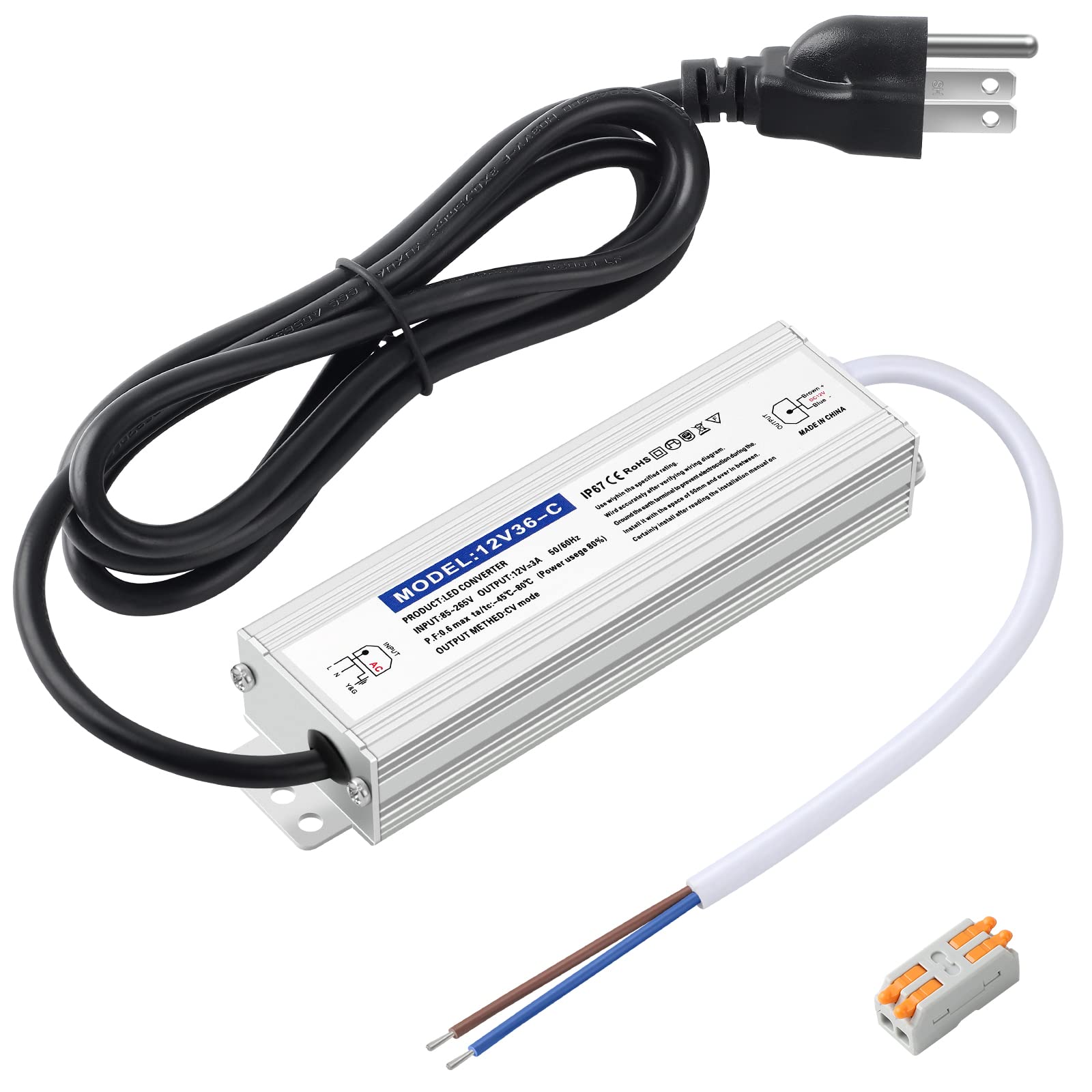 Mua Karyoosi LED Driver 36 Watts Waterproof IP67, 12V DC Power Supply ...