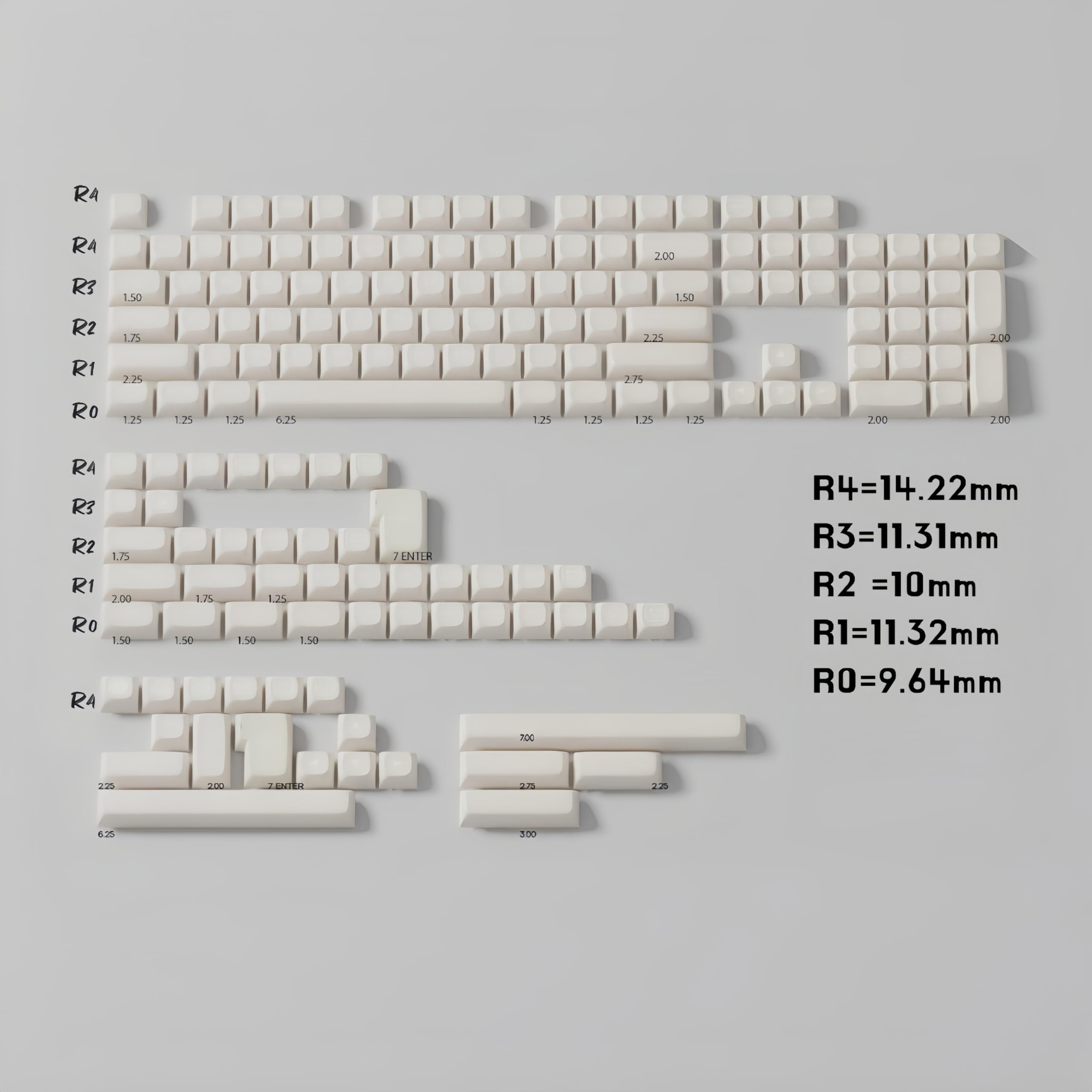 Mua White Jade Keycaps 160 Keys Double Shot PBT Keycaps RSA Profile ...