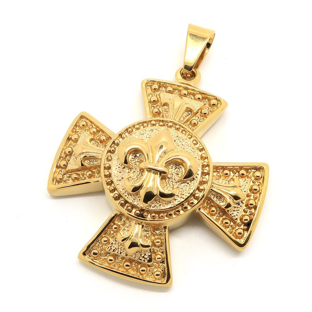 BOBIJOO Jewelry - Médaillon Pendentif Croix pattée Templier Chevalier ...