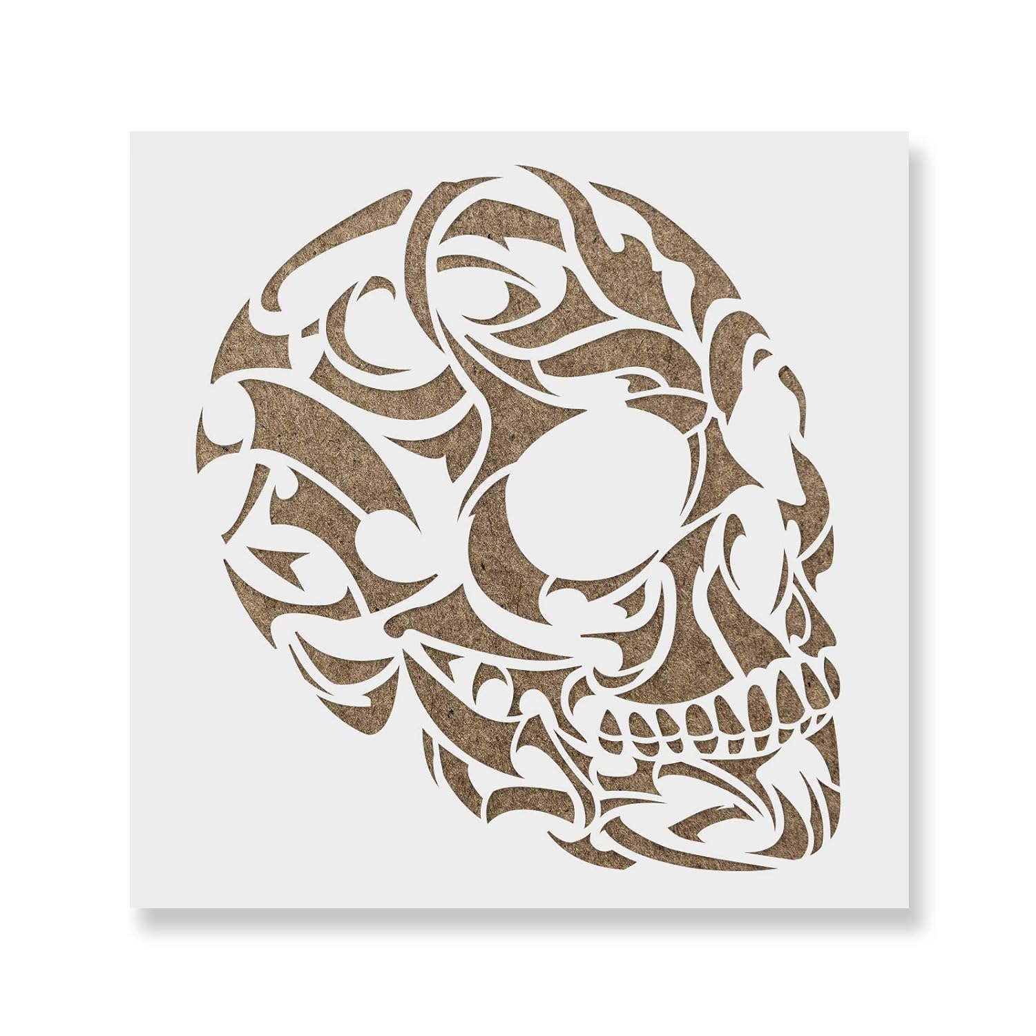 Amazon.com: Tribal Skull Stencil Template - Reusable Stencils for ...