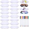 Amazon.com: 28 Pieces Sublimation White Eye Mask Blanks Sleepover Party ...