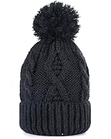 NEOSAN Womens Thick Ribbed Knit Winter Infinity Circle Loop Scarf Black ...