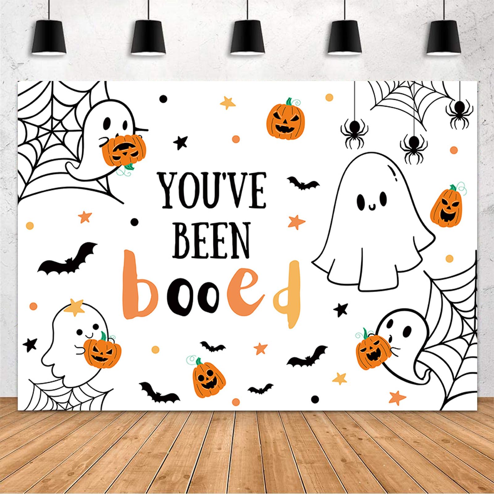 MEHOFOND Halloween Party Game Backdrop You've Been Booed Decorations ...