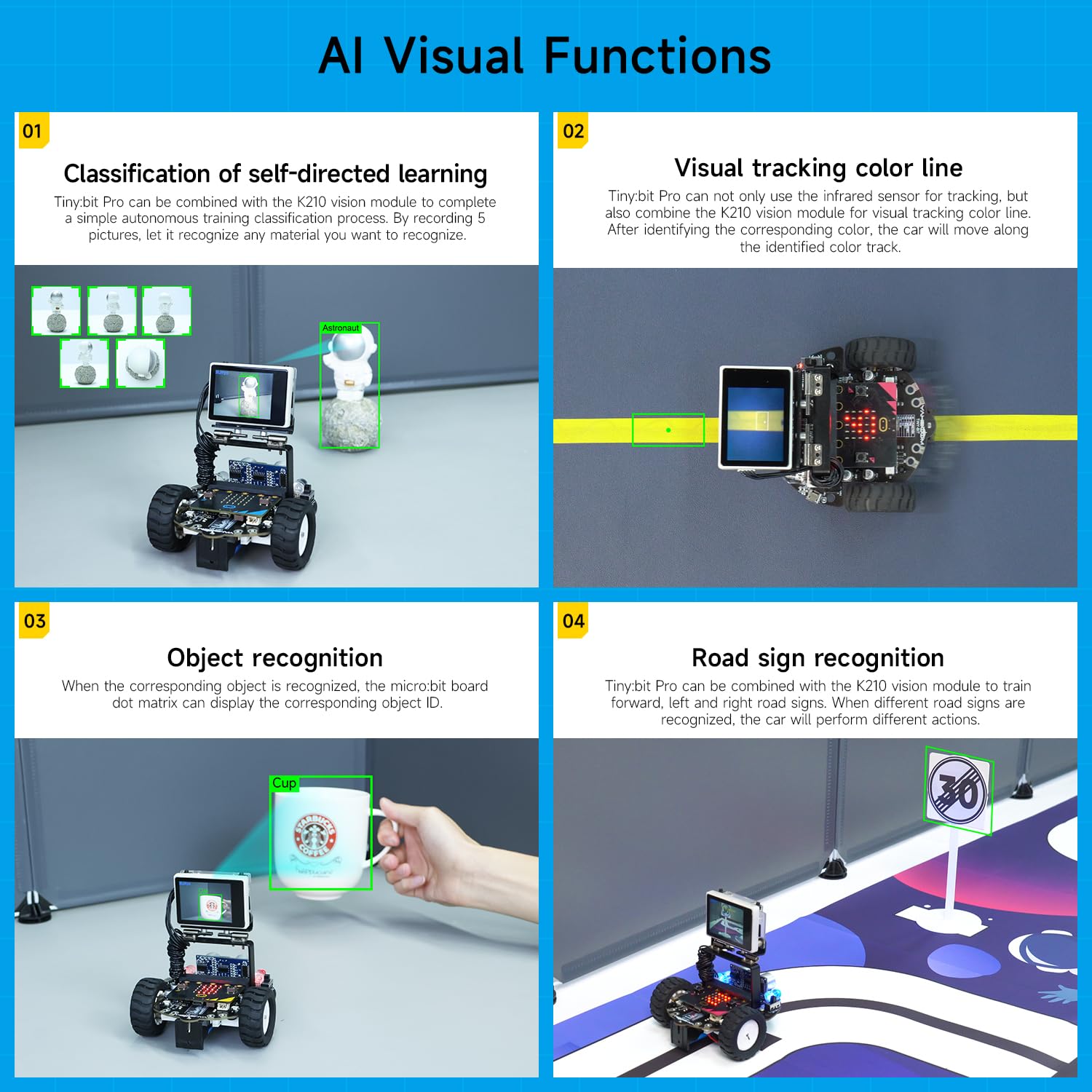 Mua Yahboom Micro bit Smart Robot Car Tinybit Pro AI Visual Recognition Graphical Cooding Line ...