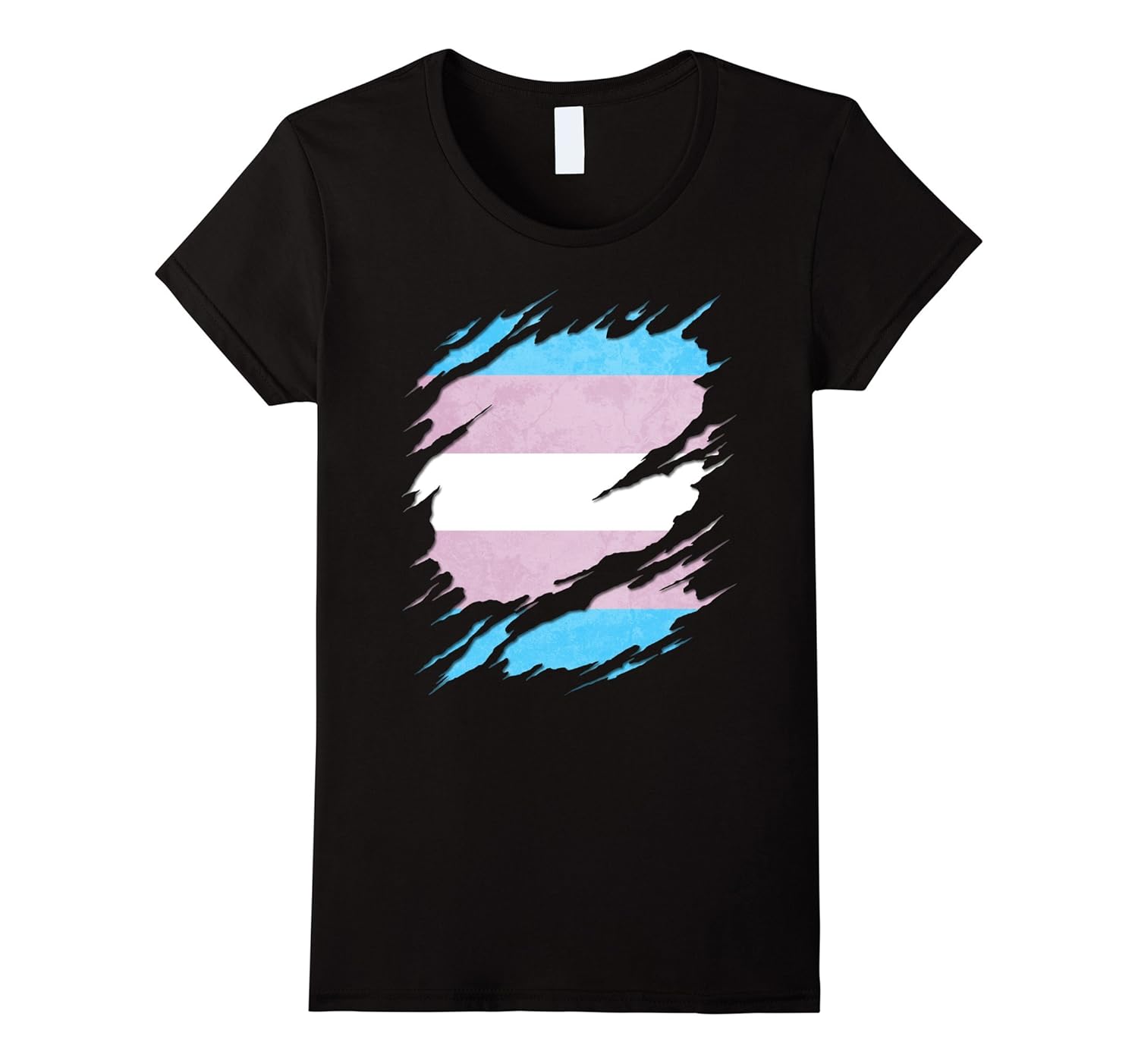 Transgender Pride Flag Ripped T-Shirt-4LVS – 4loveshirt
