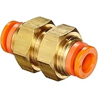 SMC KQ2E07-00A Brass Push-to-Connect Tube Fitting, Bulkhead Union, 1/4" Tube OD: Amazon.com ...