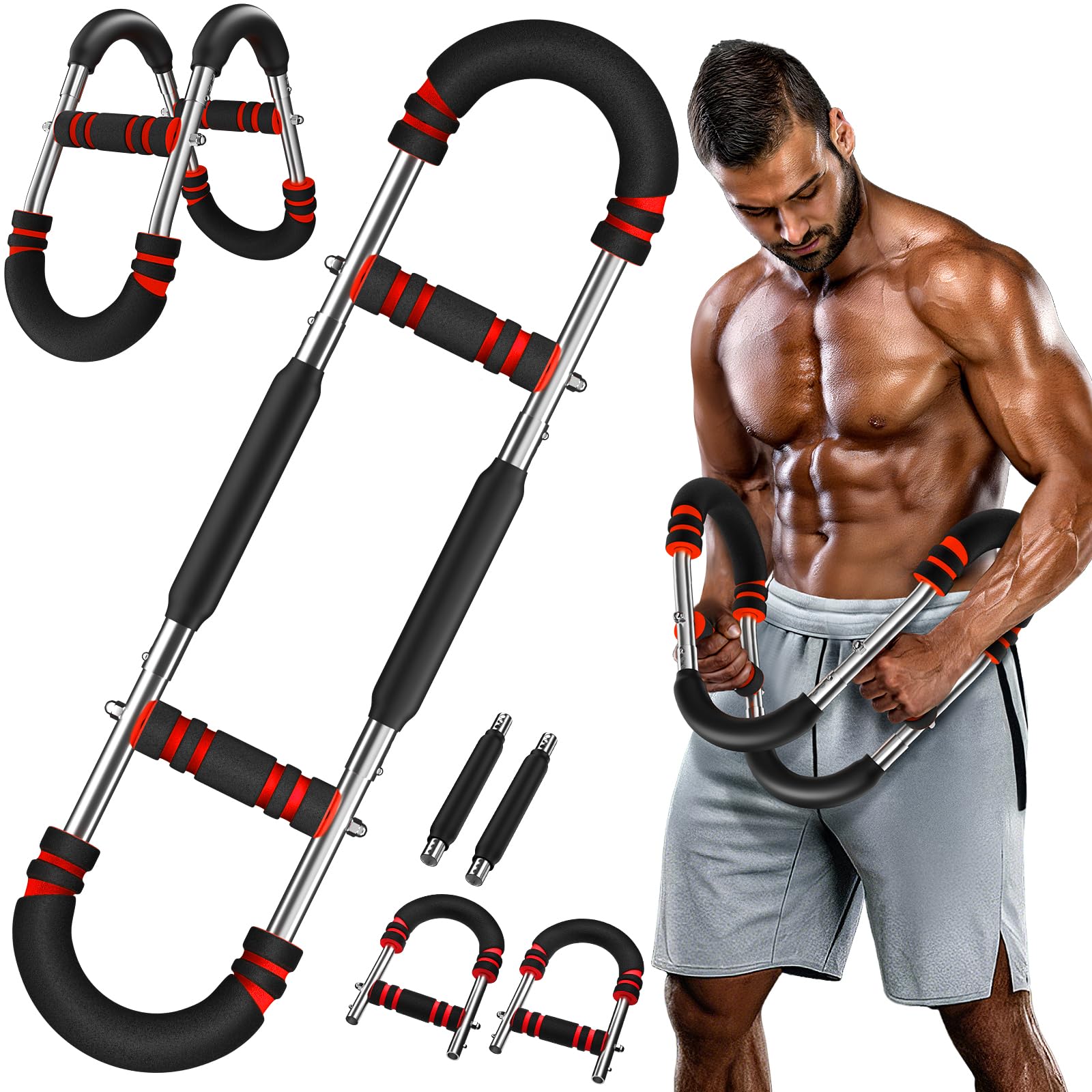 Twister Arm Trainer, 30-100lb Adjustable Chest Workout Bar, Power Arm ...