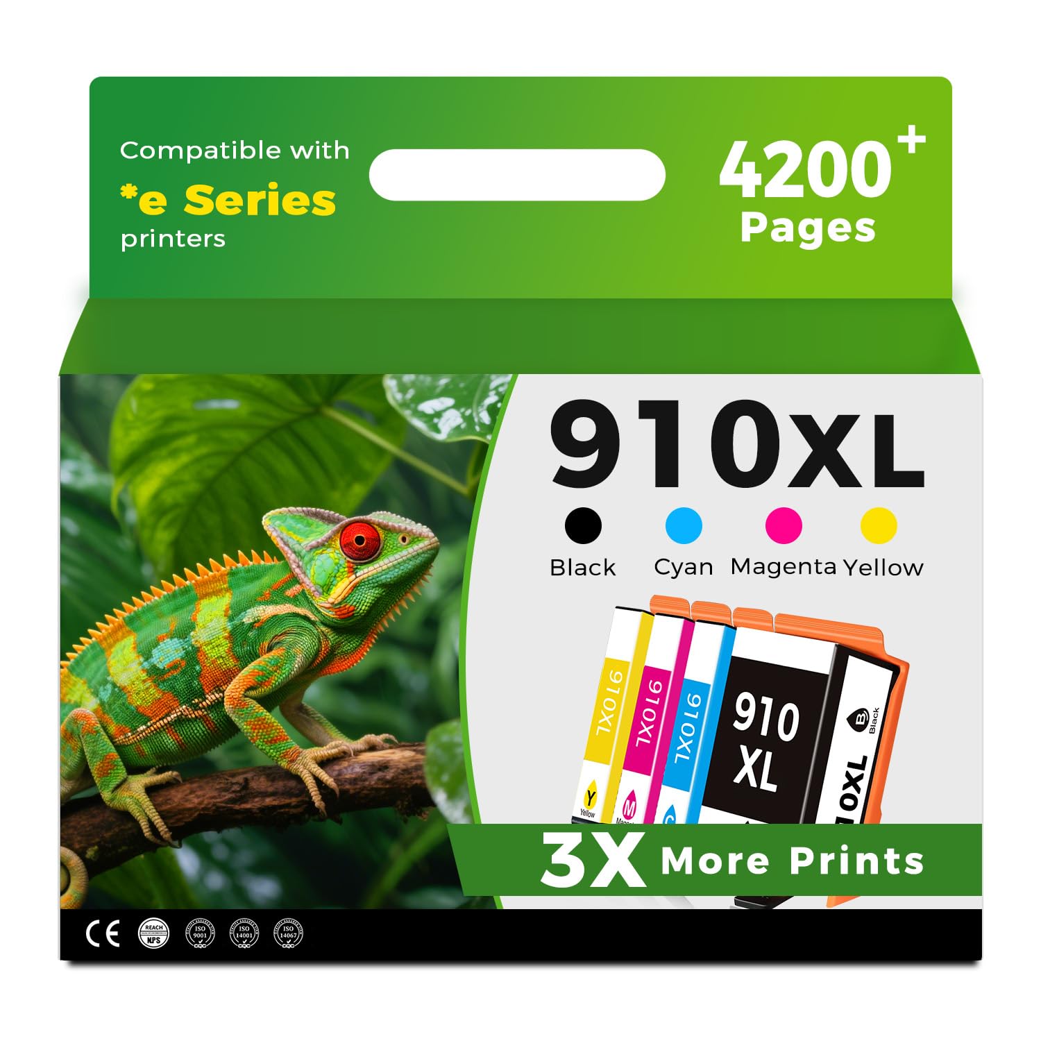 910XL Ink Cartridges Combo Pack Compatible for HP 910 XL Black Color ...