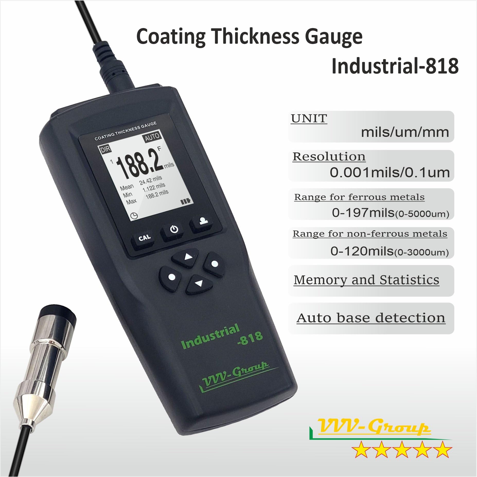 Mua Digital Professional Coating Thickness Gauge Industrial-818 Paint ...