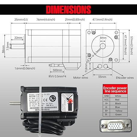 Mua CNCTOPBAOS Nema23 Closed Loop Stepper Motor Kit 2N.m 4.2A,Closed ...