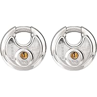 BRINKS - 70mm Commercial Stainless Steel Keyed Discus Padlock, 2-Pack ...