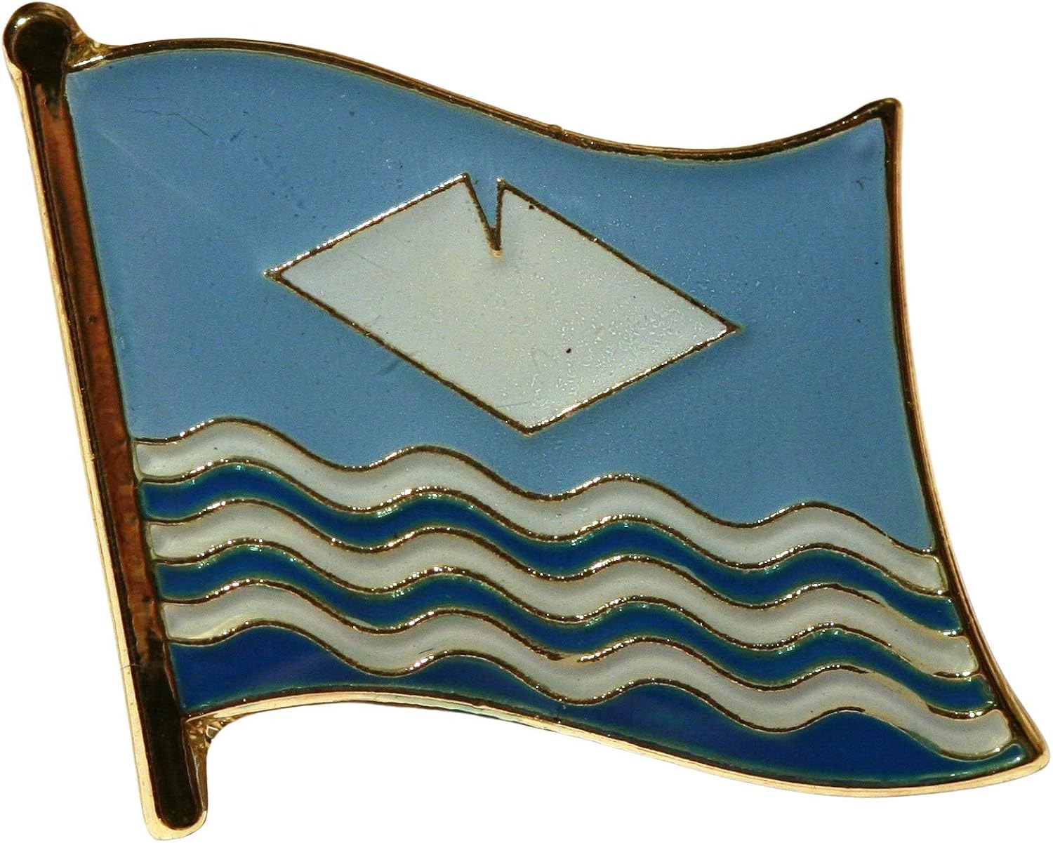 Isle of Wight County Flag Pin Badge: Amazon.co.uk: Clothing