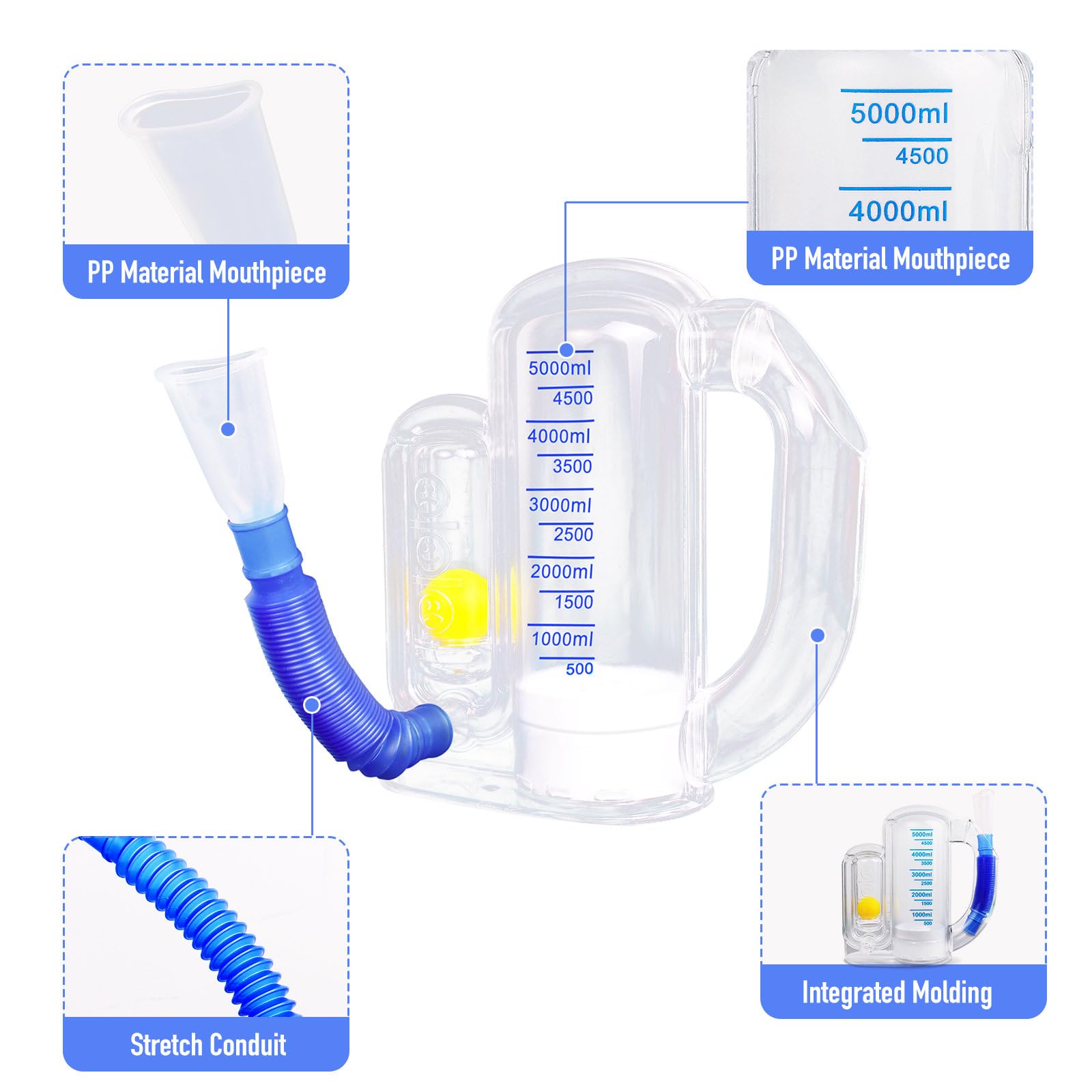 Mua Incentive Spirometer Adult,Breathing Exercise Device for Lungs,Deep ...