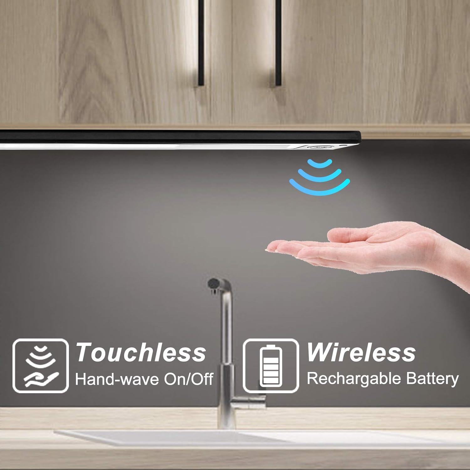 Cupboard Lights Hand Wave Motion Sensor Light Indoor Wardrobe Lights ...