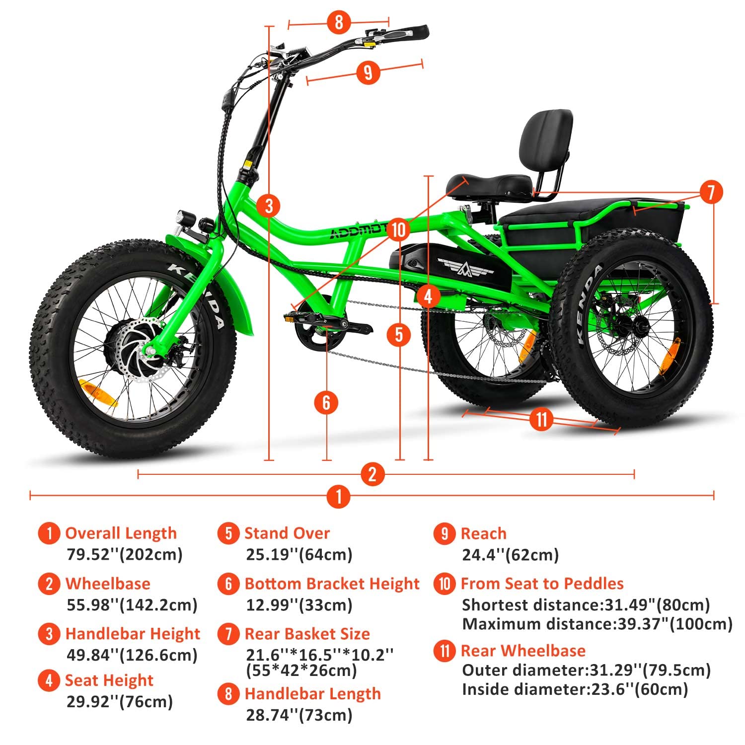Mua ADDMOTOR Motan M-360 Electric Trike, Adult 3 Wheel Electric Bicycle ...