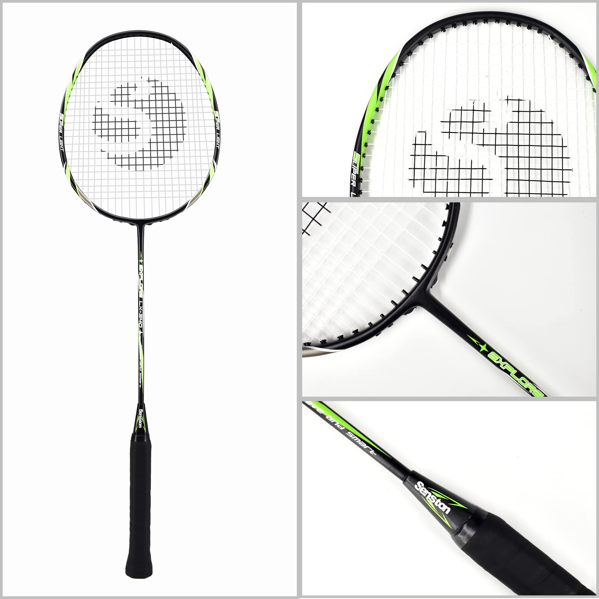 Mua Senston 2 Piece Badminton Racket Set Carbon Fiber Badminton Racket ...
