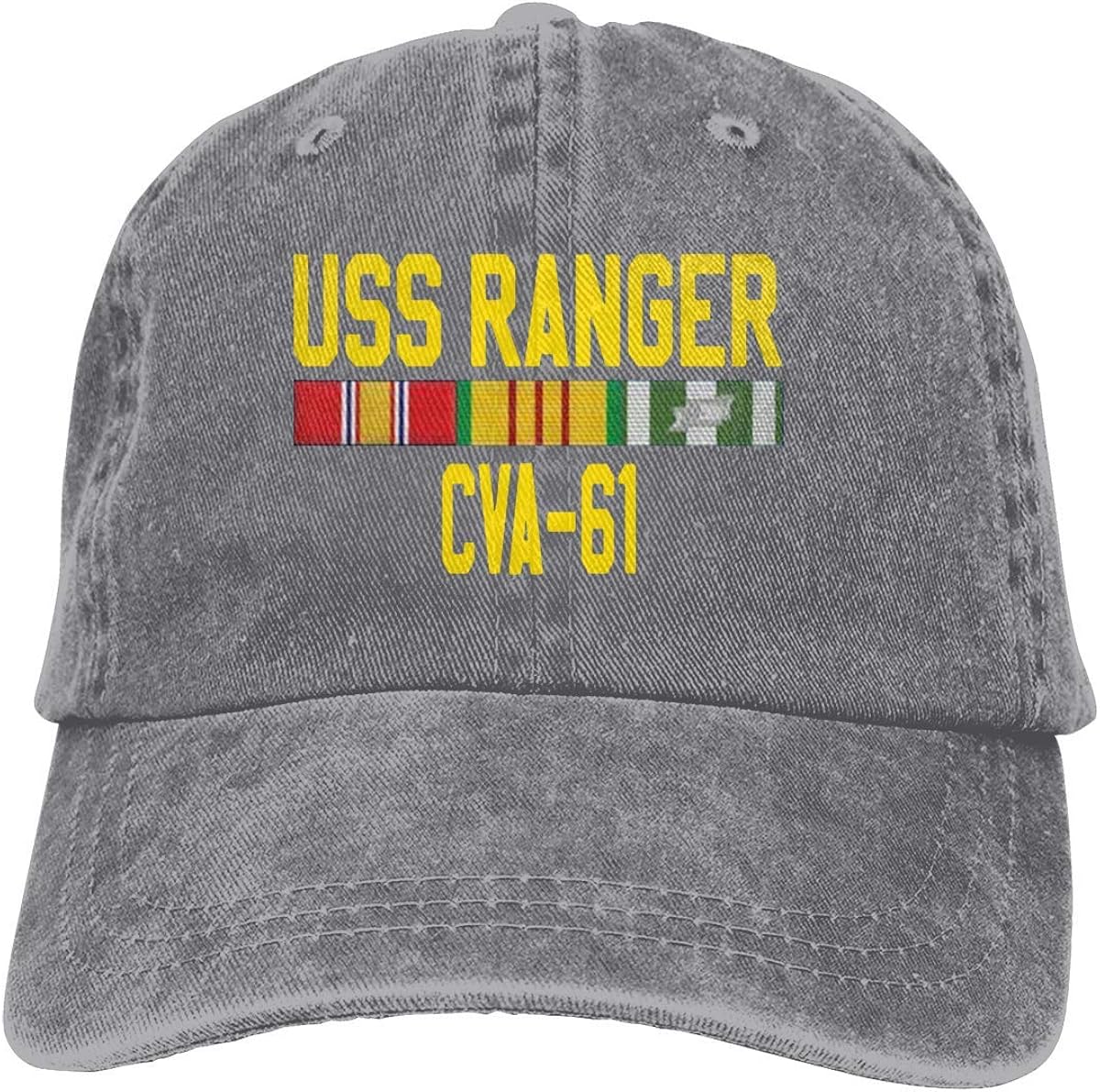 USS Ranger CVA-61 with Vietnam Service Ribbons Unisex Adult Baseball ...