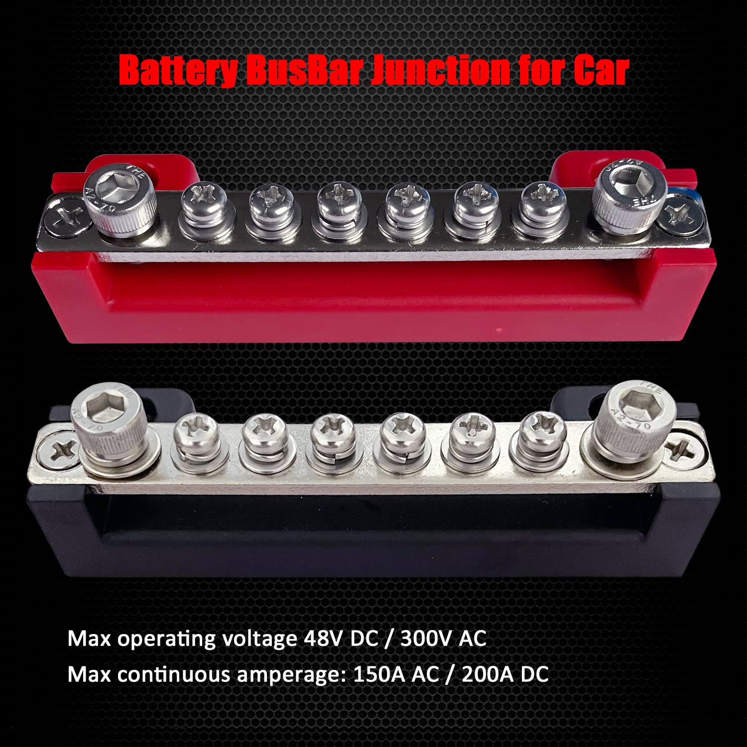 Mua 6 Terminals Bus Bar, Ampper 4" Power/Ground Distribution Block Brass Battery BusBar Junction ...