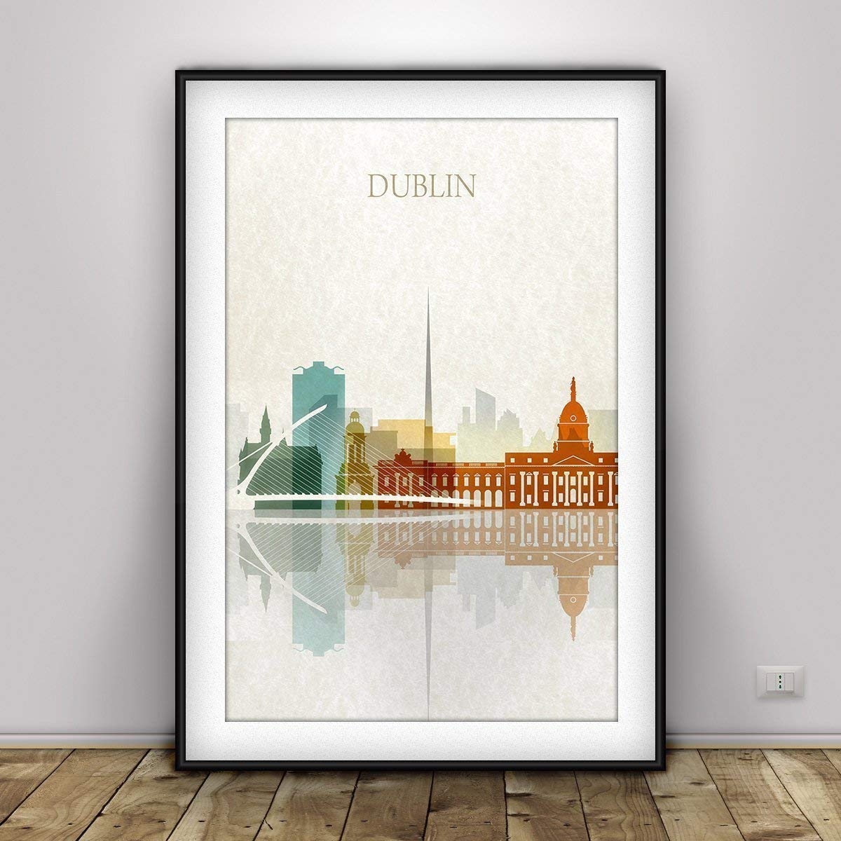 Amazon.com: Dublin skyline poster - Wall art Dublin skyline Dublin ...