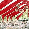 Amazon.com: FUHSY Red Ceiling Drapes Wedding Arch Drapes 6 Panels 5x10 ...
