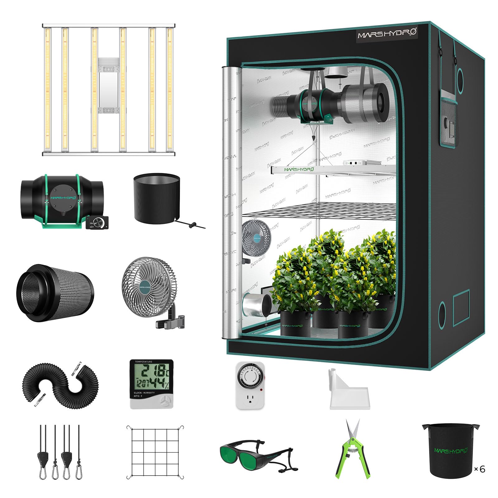 Mua MARS HYDRO 4x4 Smart Grow Tent Kit Complete System,480W FC-E4800 ...