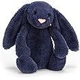 Amazon.com: Jellycat Bashful Navy Bunny Stuffed Animal, Medium 12 ...