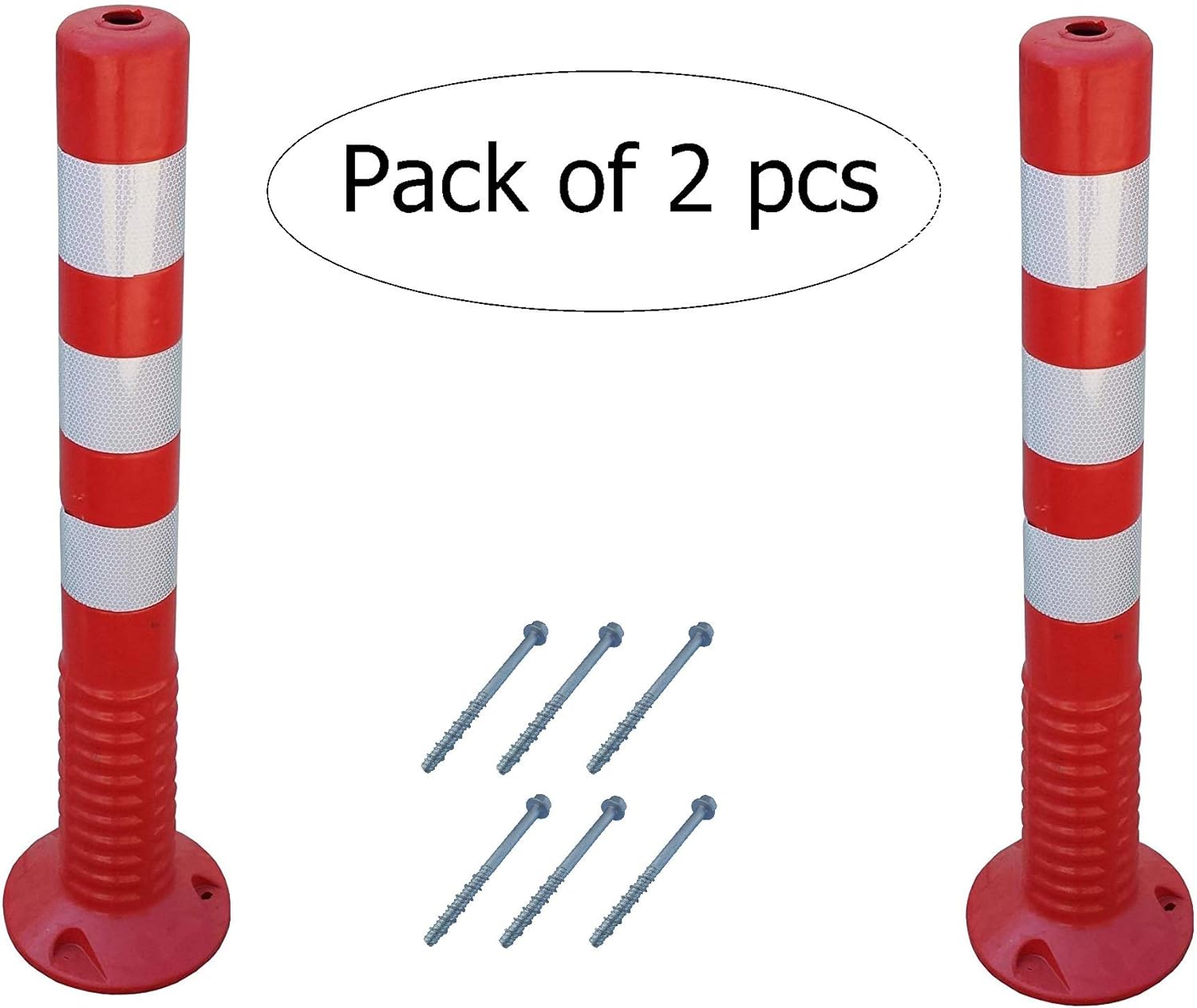 SNS SAFETY LTD Dissuasore Stradali, in Plastica Flessibile, Rosso, 75 ...