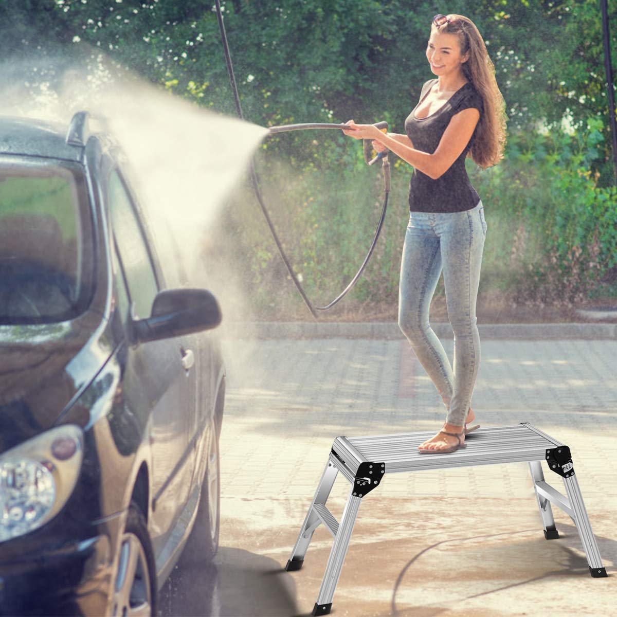 Mua Giantex Aluminum Work Platform, Folding Work Bench with Non-Slip ...