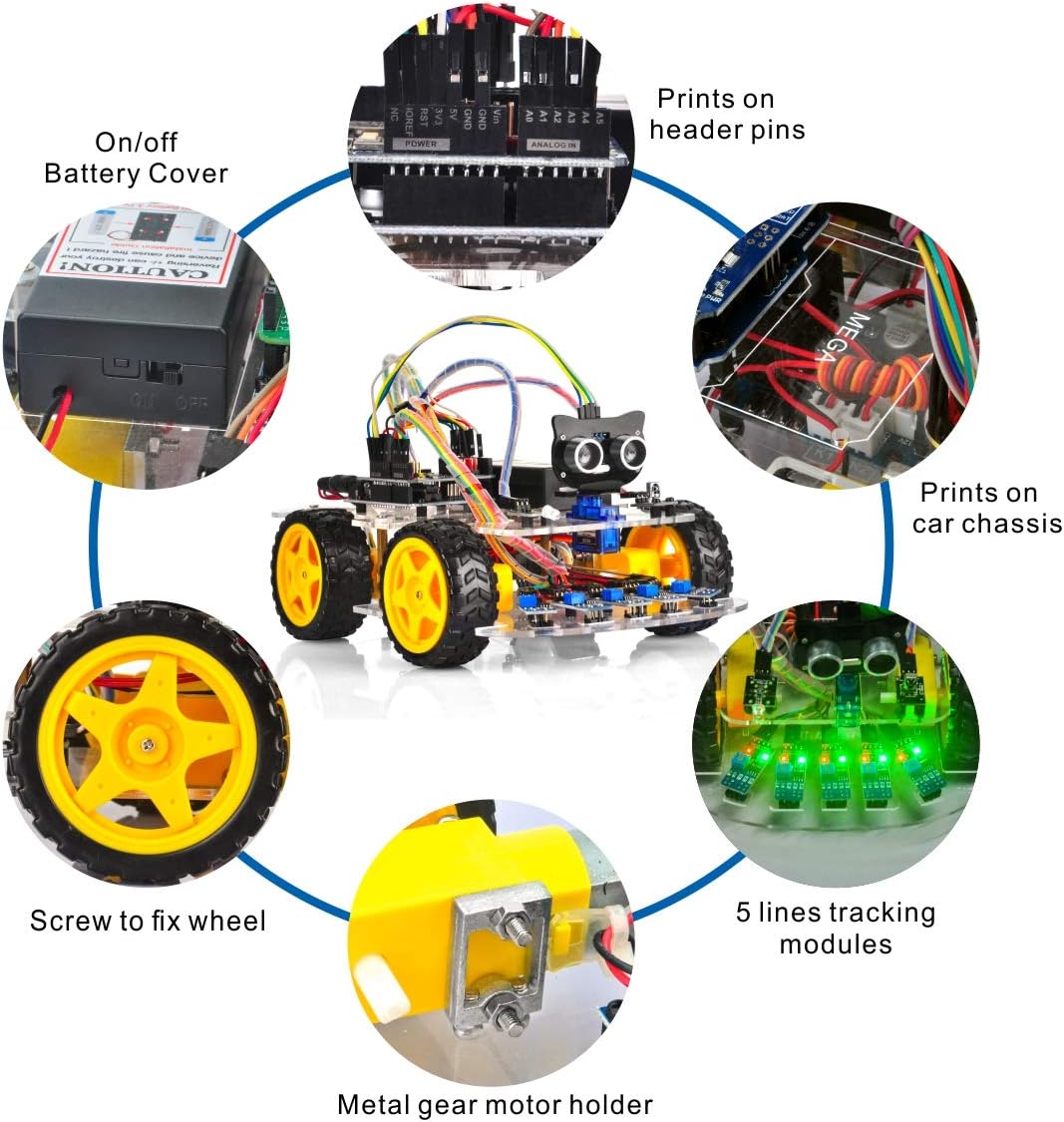 OSOYOO Robot Car Starter Kit for Arduino | STEM Remote Controlled ...