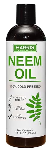 Harris Neem Oil, 100% Cold Pressed and Unrefined for Plants, Skin and ...