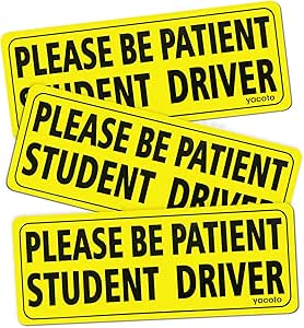 Amazon.com: Yacoto 3Pcs Student Driver Car Magnet Safety Sign ...