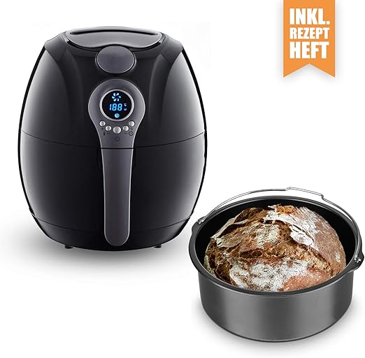 Amazon.de: Digitale Heißluftfritteuse Inkl. Brotbackkorb Rezeptheft ...