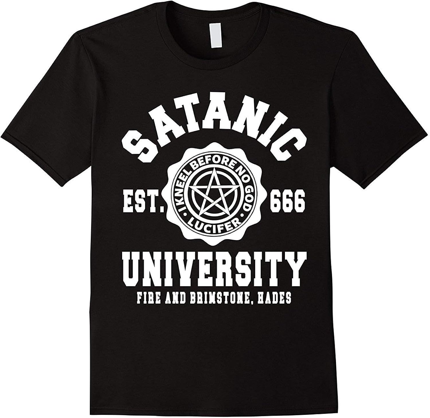 Gns Satanic University T Shirt, Satanic Shirt, Satan Tshirt Men Printed ...