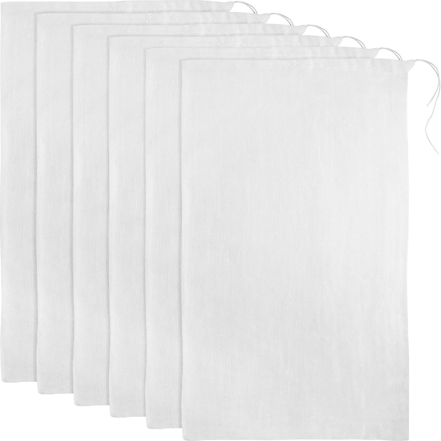 6 Packs Soft Cotton Muslin Cloth or Bags, Suit for Straining Fruit ...