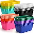 Amazon.com - Dandat 36 Pcs Plastic Cubby Bins Book Bins for Classroom ...