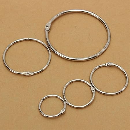 10pcs Metal Binding Rings Hinged/ Craft Split Hinge For Notebook ...