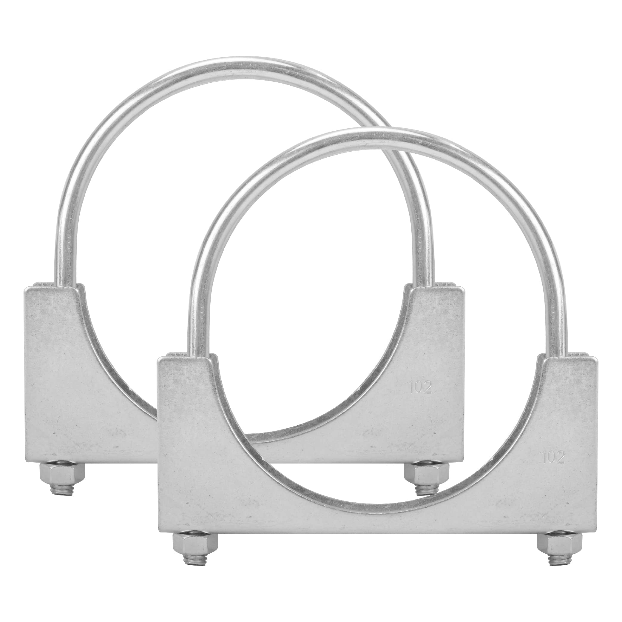 BATONECO 4" U Bolt Clamp, Muffler Exhaust Clamps,4 Inch Saddle Style ...