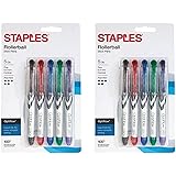 Amazon.com: Staples OptiFlow Rollerball Pens, Fine Point, Black, 1 ...