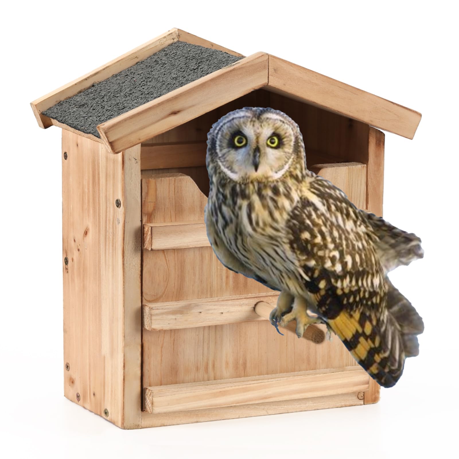 Mua Owl House Prebuilt Owl Box for Outside Screech Owl House with Bird ...