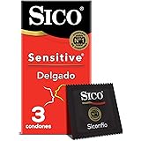Sico Invisible Ultra Sense Condones de hule látex natural cartera con 3 ...