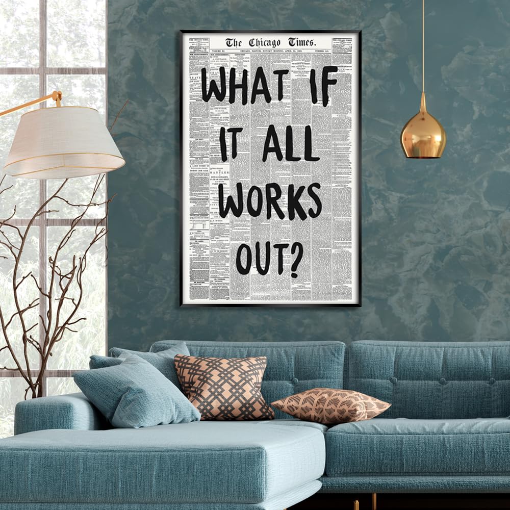 Mua Retro Newspaper Posters Positive Affirming Quotes Posters Black and ...