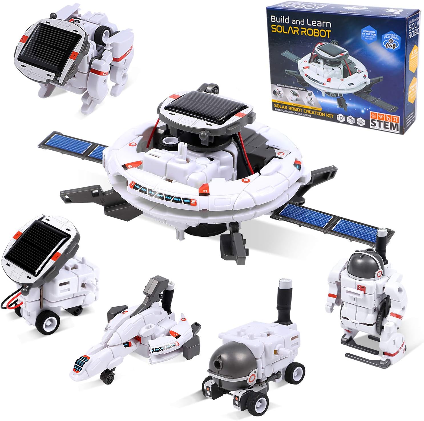 Latocos STEM 6-in-1 Solar Robot Toy Science Kits for Kids Boys Age 8,9 ...