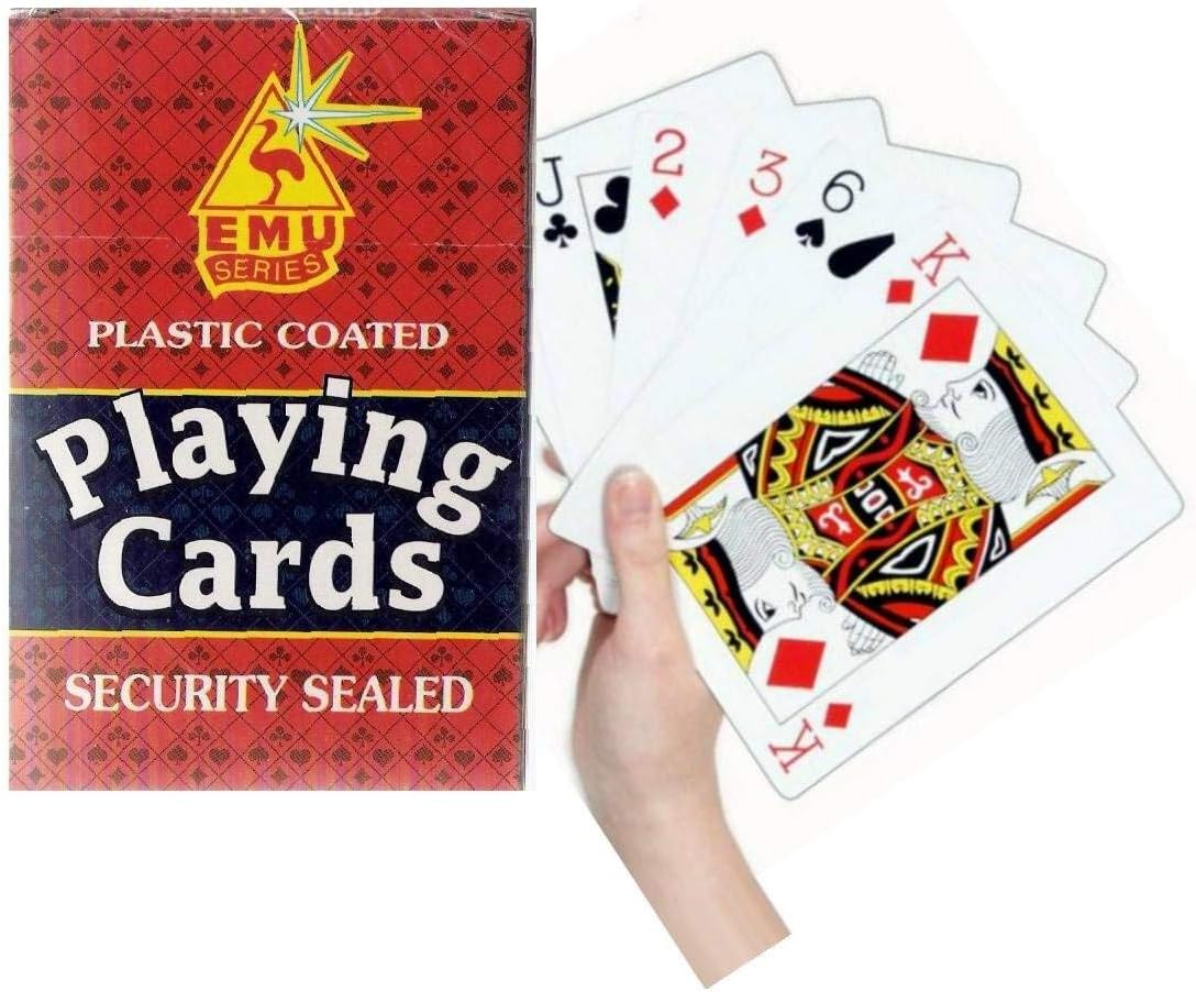 Amazon.com: Plastic Coated Playing Cards Security Sealed by Emu: Toys ...