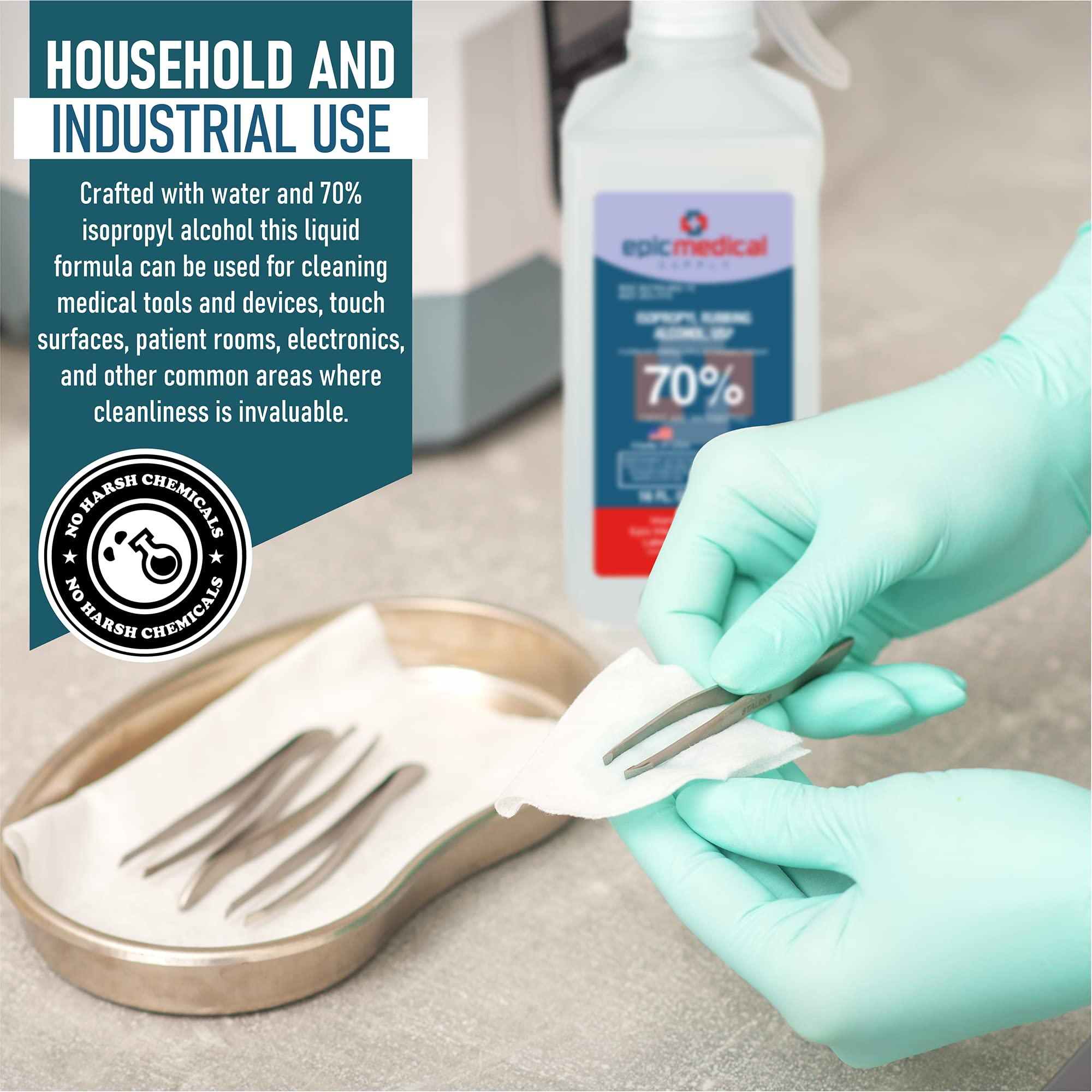 Mua 70% Isopropyl Alcohol 70 Percent Rubbing Alcohol 70 Percent USP, 16 ...