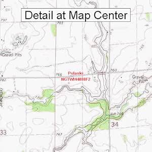 Amazon.com : USGS Topographic Quadrangle Map - Pulaski, Wisconsin ...